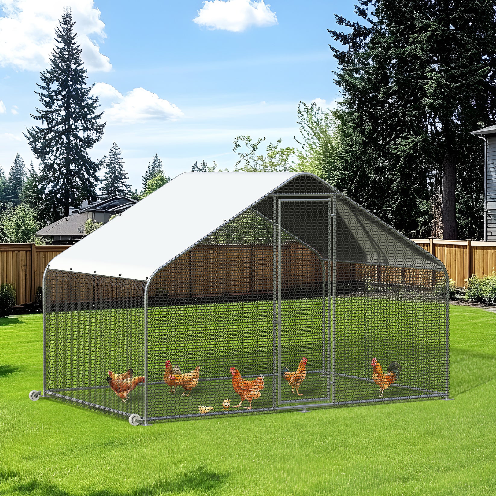 PETS TUFF Chicken Chalet - Chicken Coop for Chickens, Ducks, Rabbits ...