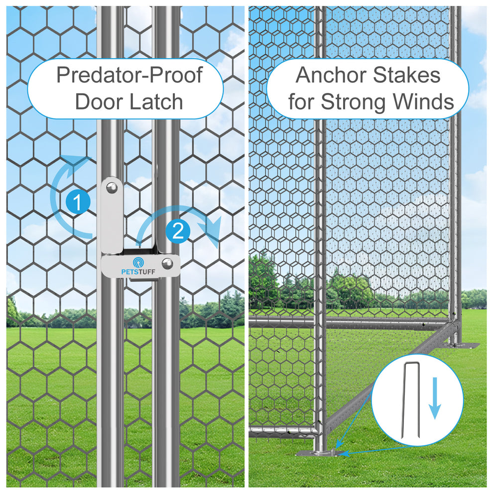 PETS TUFF Chicken Chalet - Chicken Coop for Chickens, Ducks, Rabbits ...